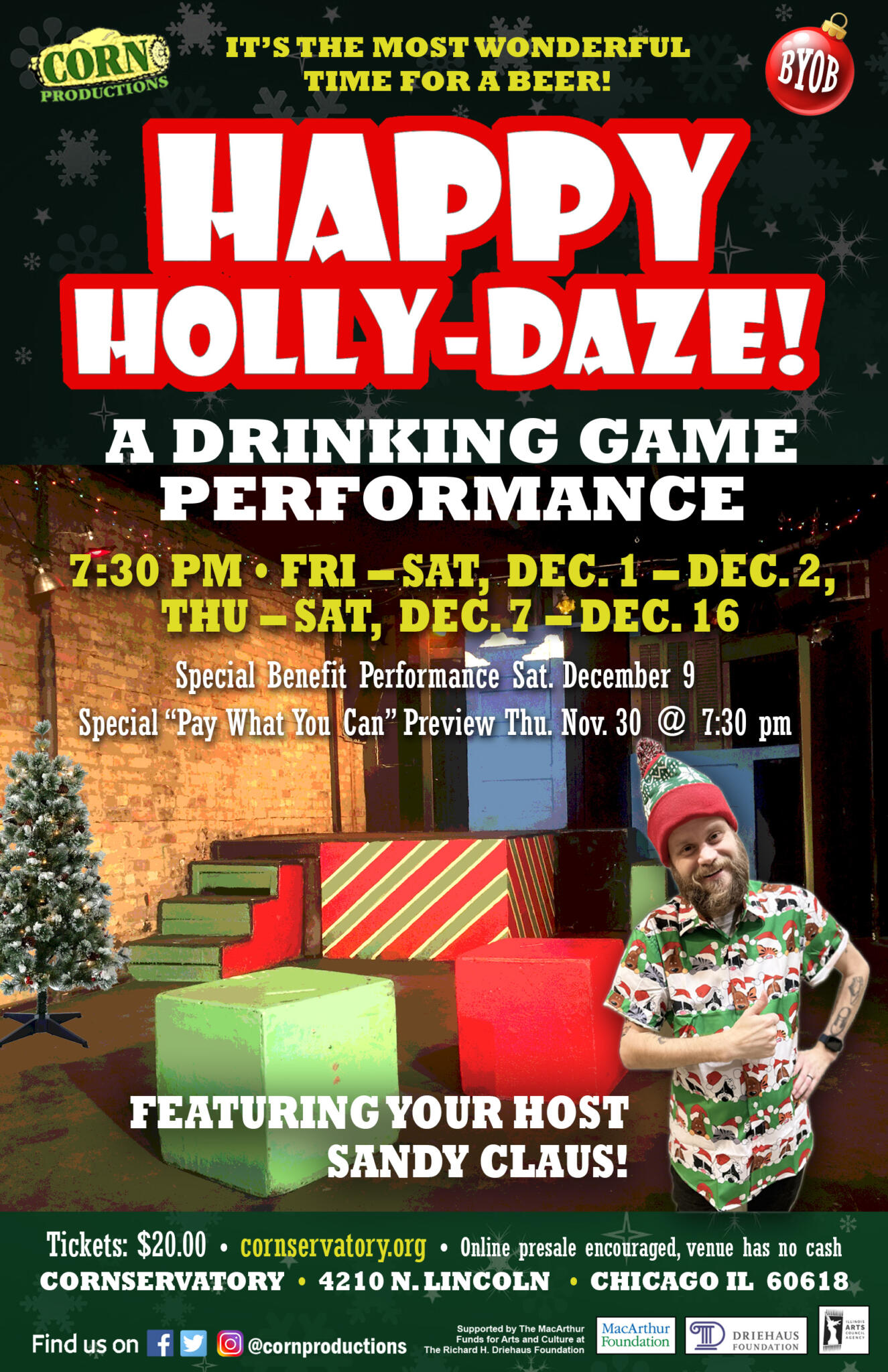 Happy Holly-Daze: A Drinking Game Performance | 12/07/2023 | Choose Chicago