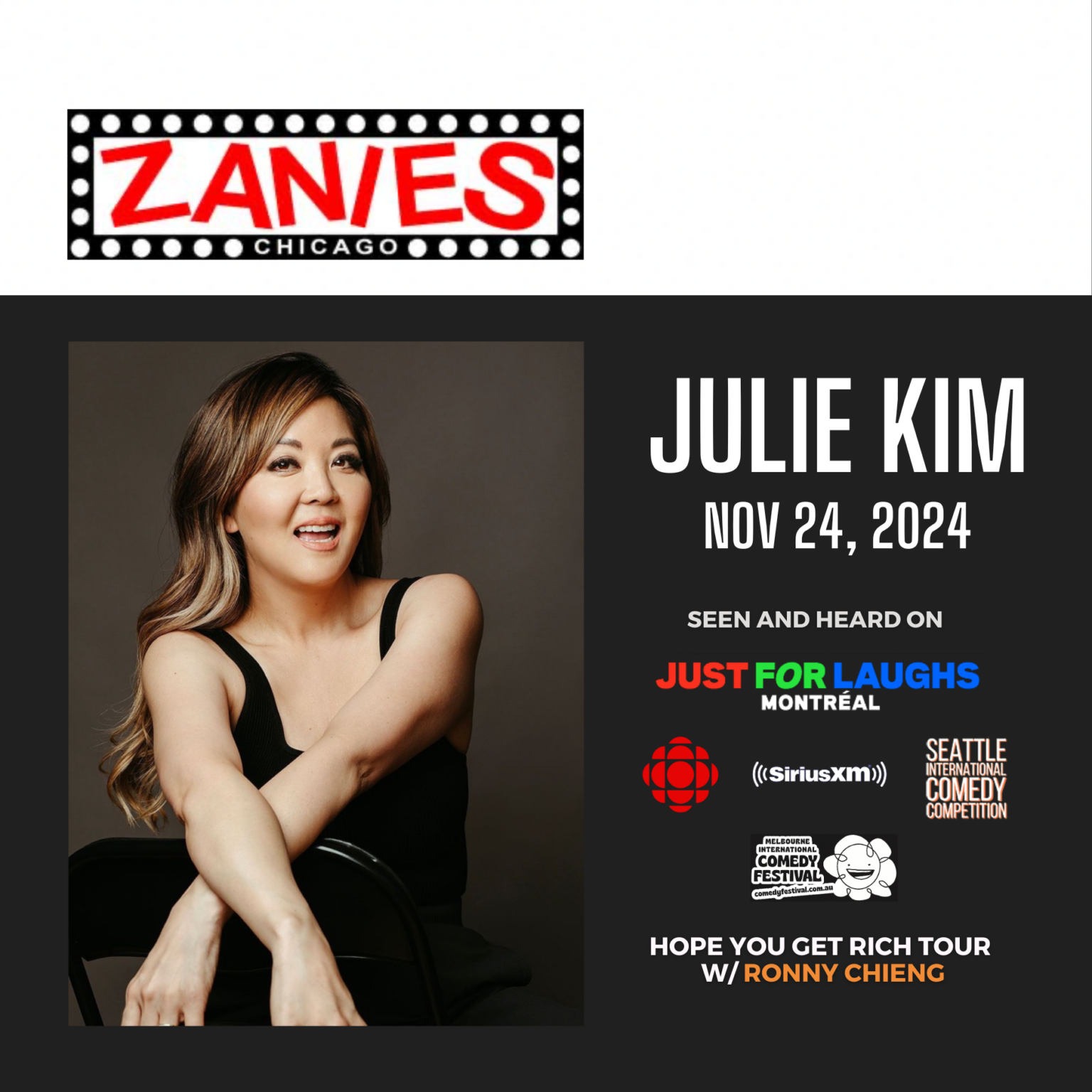 Julie Kim @ Zanies Chicago | 11/24/2024 | Choose Chicago