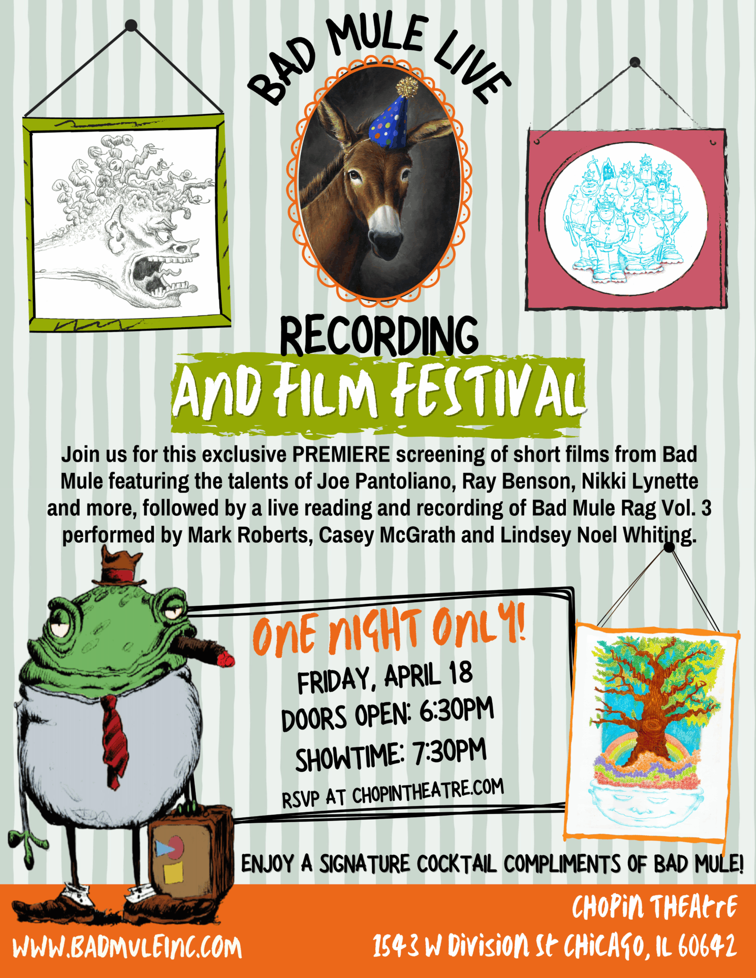Bad Mule, Inc. Live Reading & Film Festival From the Creator of Mike ...